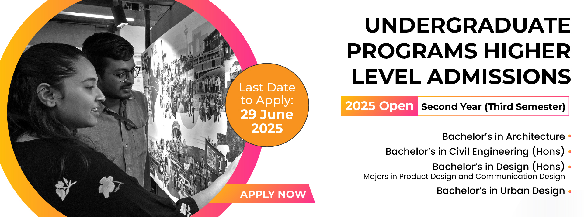 Merit List and Admissions-Bachelor’s in Urban Design - Second Year (Third Semester) - Higher ...